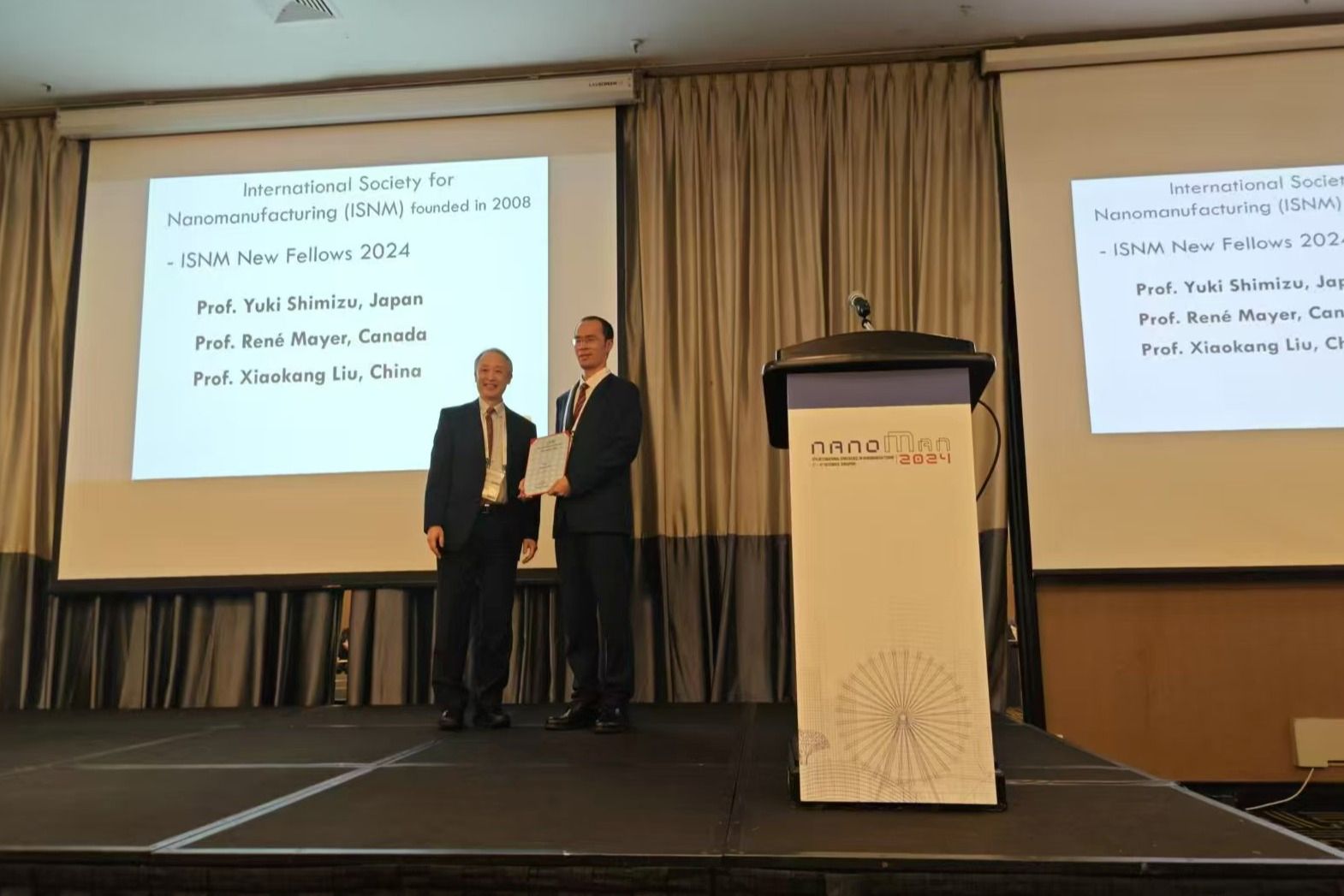 [喜讯]我校校长刘小康教授荣获国际纳米制造学会ISNM杰出科学家奖，当选ISNM Fellow-重庆理工大学